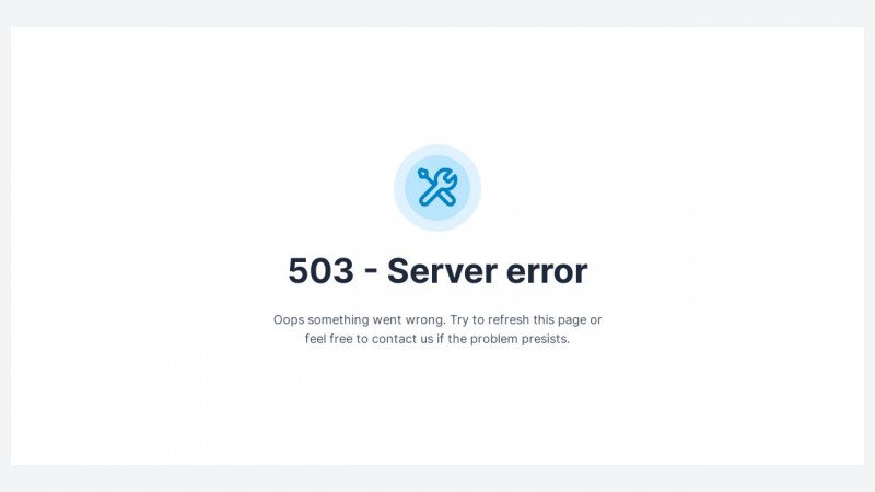 Tailwind CSS Simple 500 Error Component Component PostSrc